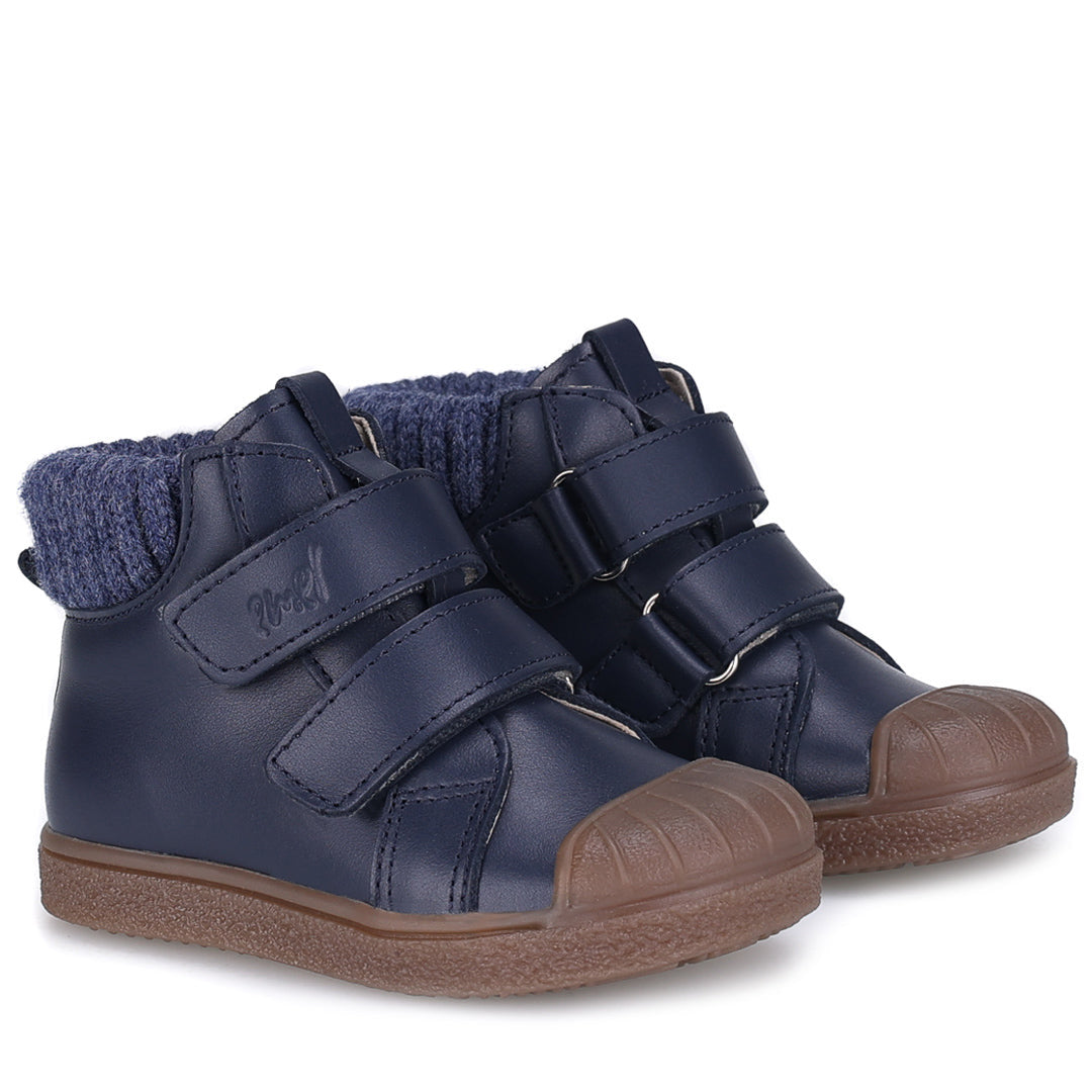 Emel Navy Velcro Sock Bootie – Hal Shoes New Jersey