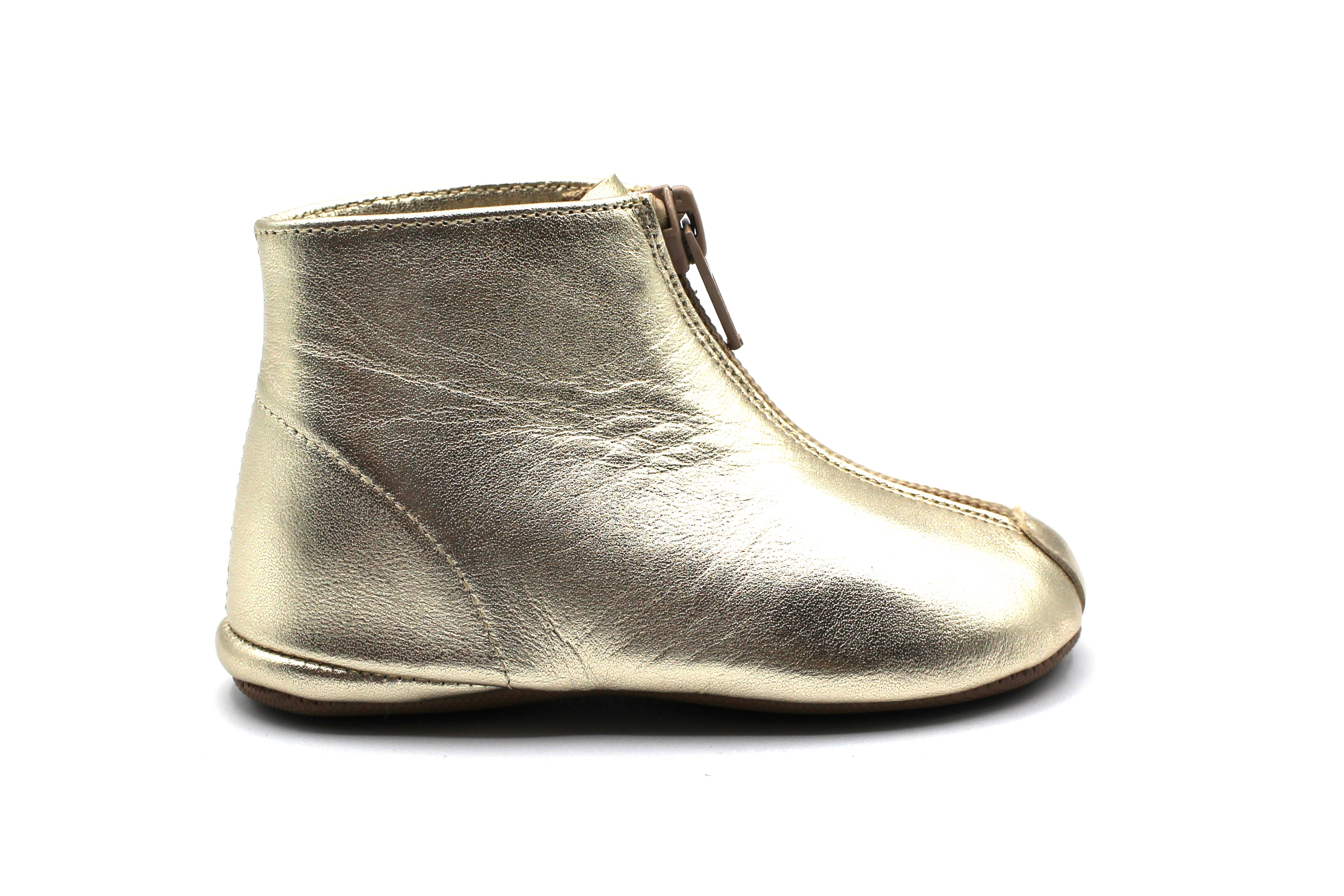 PEPE Gold Zipper Bootie – Hal Shoes New Jersey
